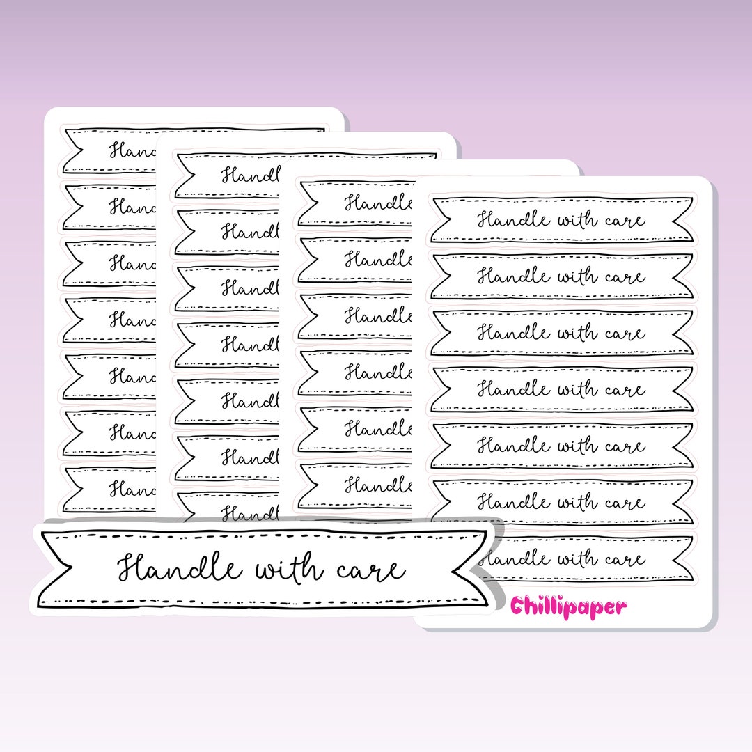 Handle With Care Sticker, Handle With Care Label, Etsy Ebay Packaging ...