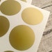 48 Gold Circle Stickers, Gold Circle Mini Decals, Gold Circle Envelope ...