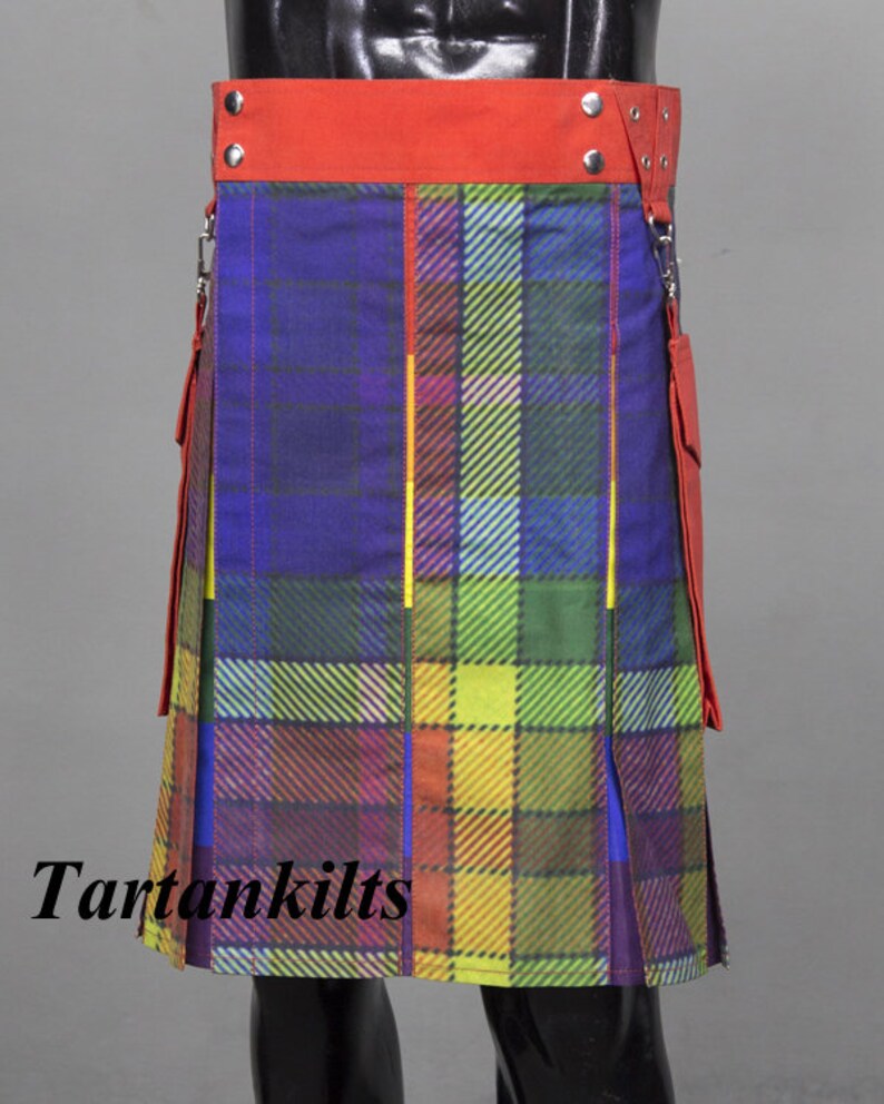 LGBTQ Gay Pride Rainbow Kilt Modern Kilts for Men for Sale Utility Kilt ...