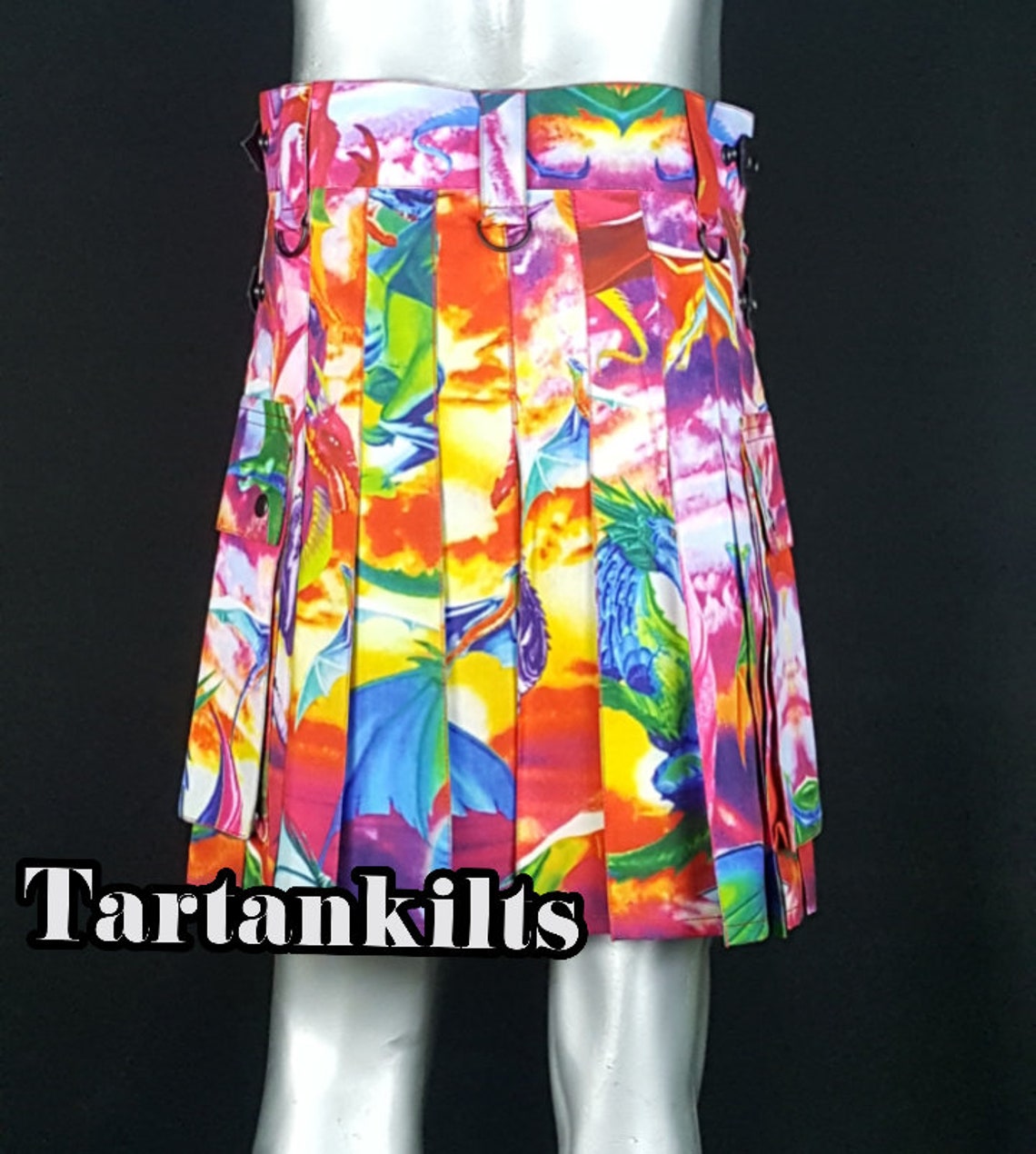 Dragon Printed kilt Skull Printed kilt kilt Custom Made | Etsy