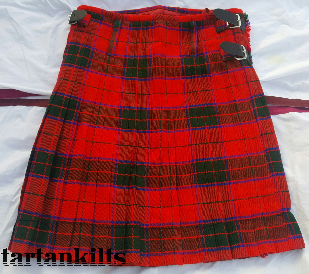 SALE SALE Mackenzie Red Tartan Kilt Custom Made Size Length - Etsy