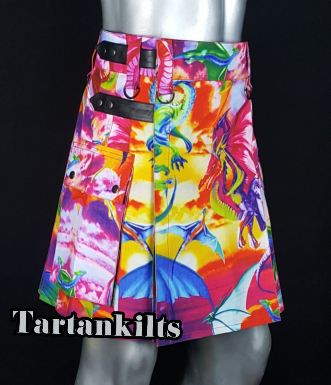 Dragon Printed Kilt Skull Printed Kilt Kilt Custom Made - Etsy