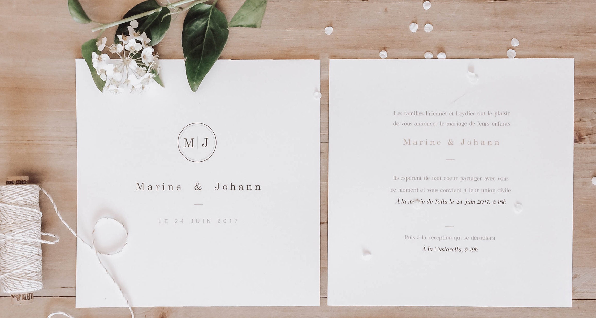 French Wedding Invitation Olive & Gold - Customizable - Etsy