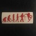 Red Snowboarding Evolution Sticker - Etsy