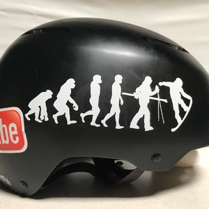 White Snowboarding Evolution Sticker - Etsy