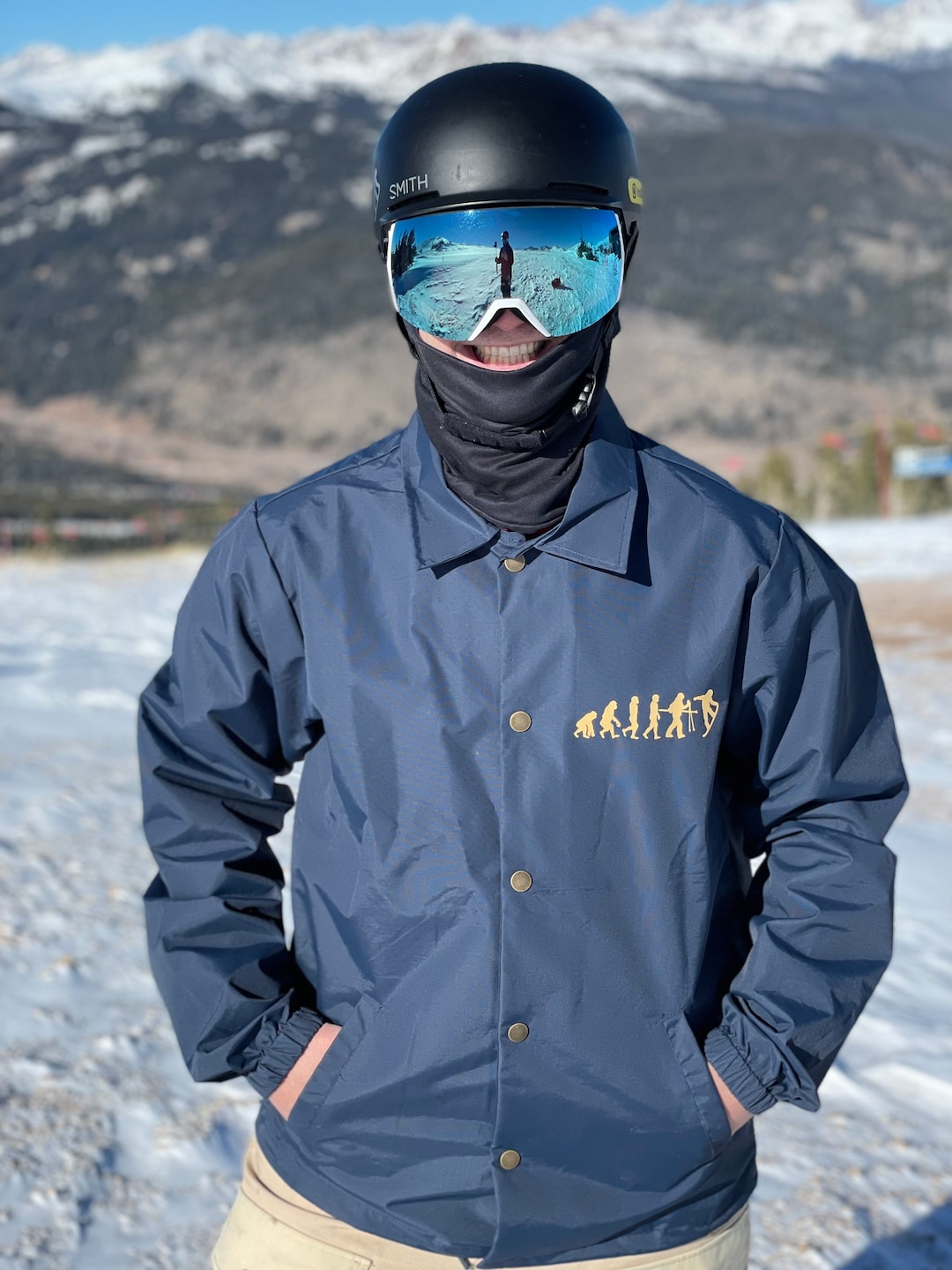 Snowboard Evolution Wind Breaker - (navy Blue) - Etsy