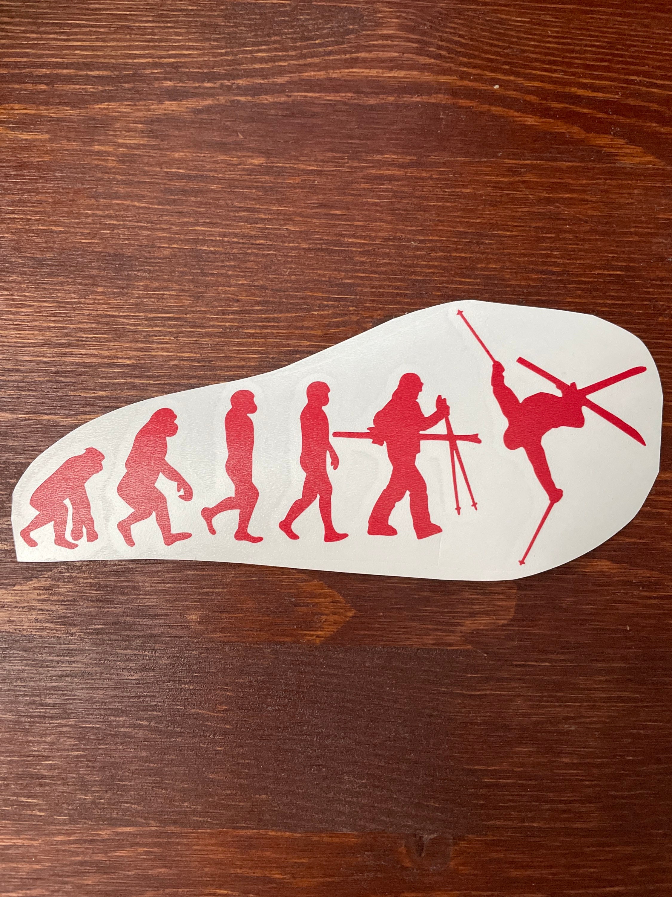 Red Ski Evolution Sticker | Etsy