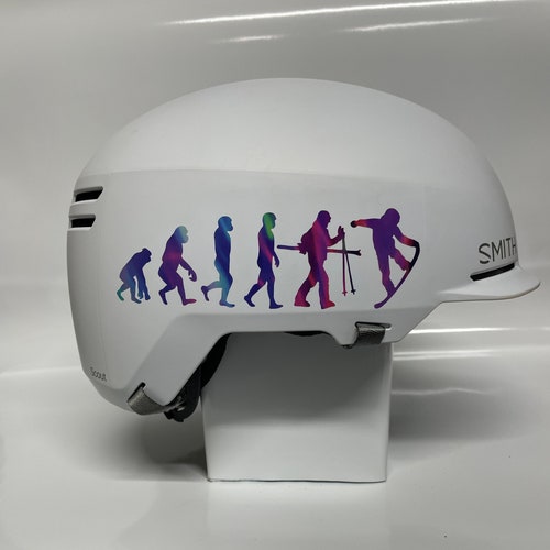 White Snowboarding Evolution Sticker - Etsy