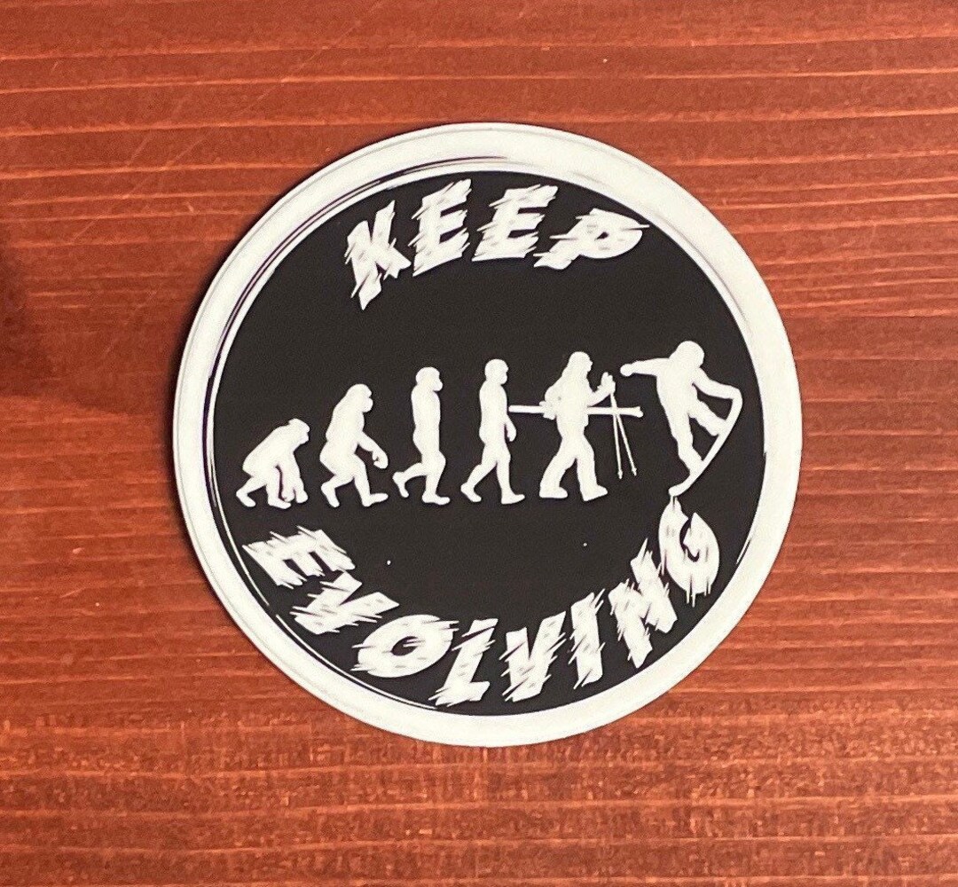 Keep Evolving Snowboarding Evolution Sticker - Etsy