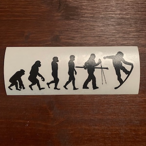Black Snowboard Evolution Sticker - Etsy