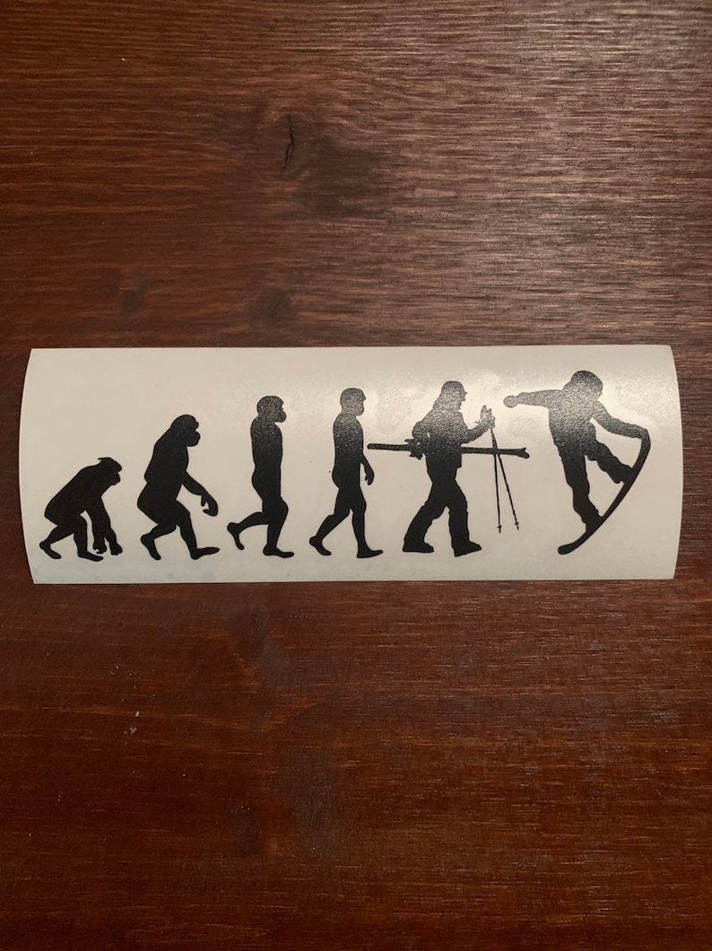 Black Snowboard Evolution Sticker | Etsy