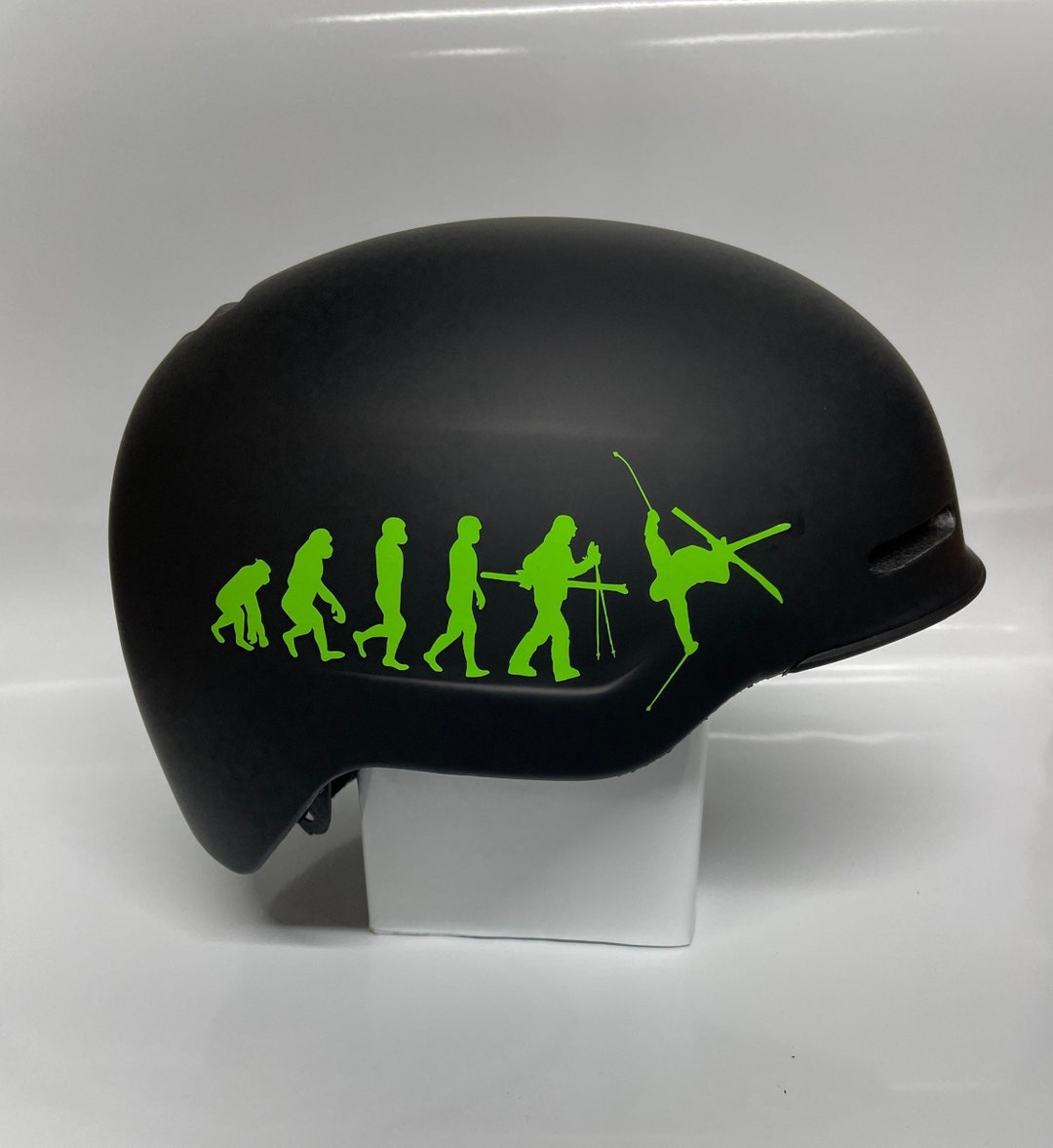 Lime Green Skiing Evolution Sticker - Etsy