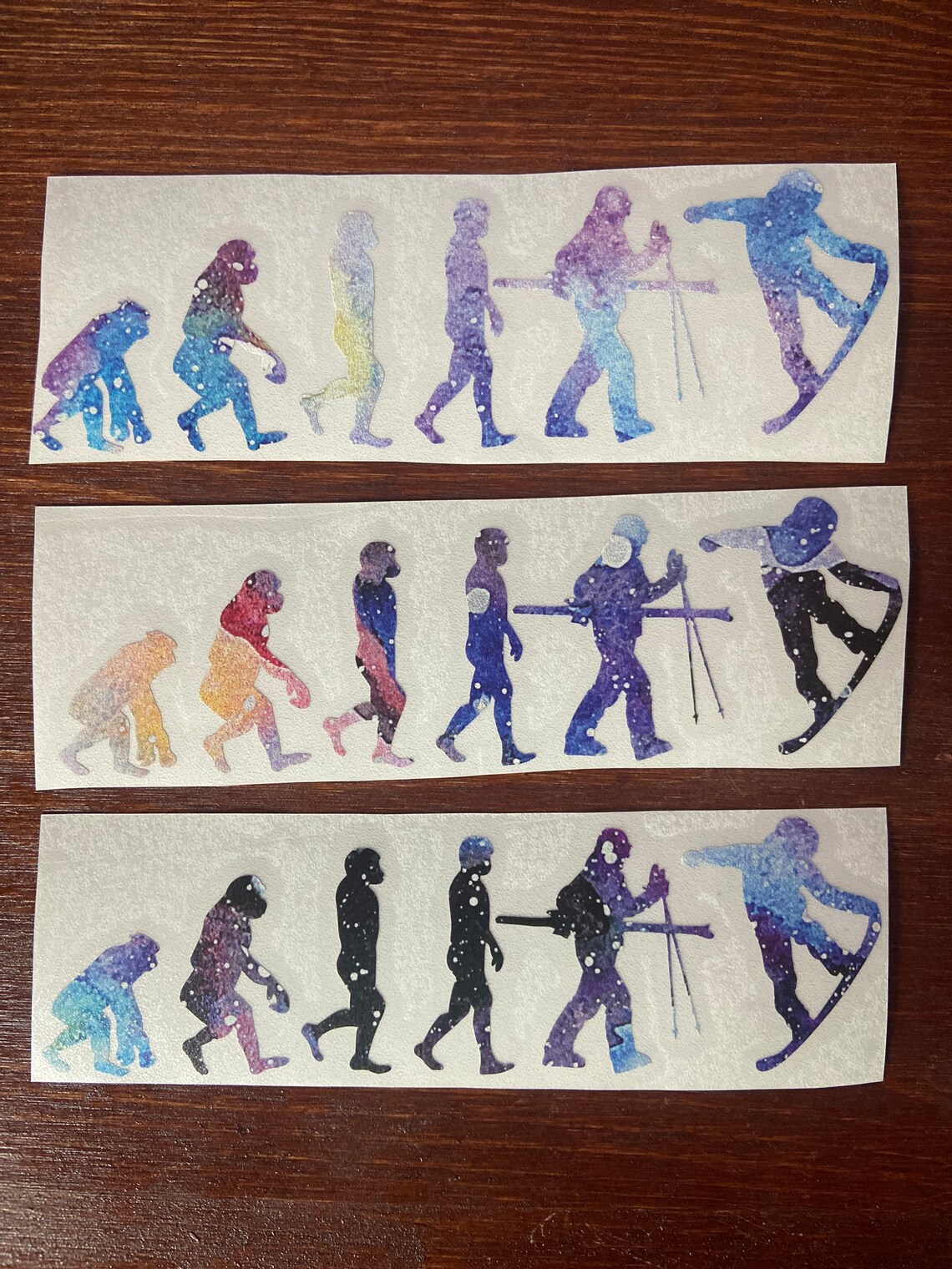 Galaxy Snowboarding Evolution Sticker - Etsy