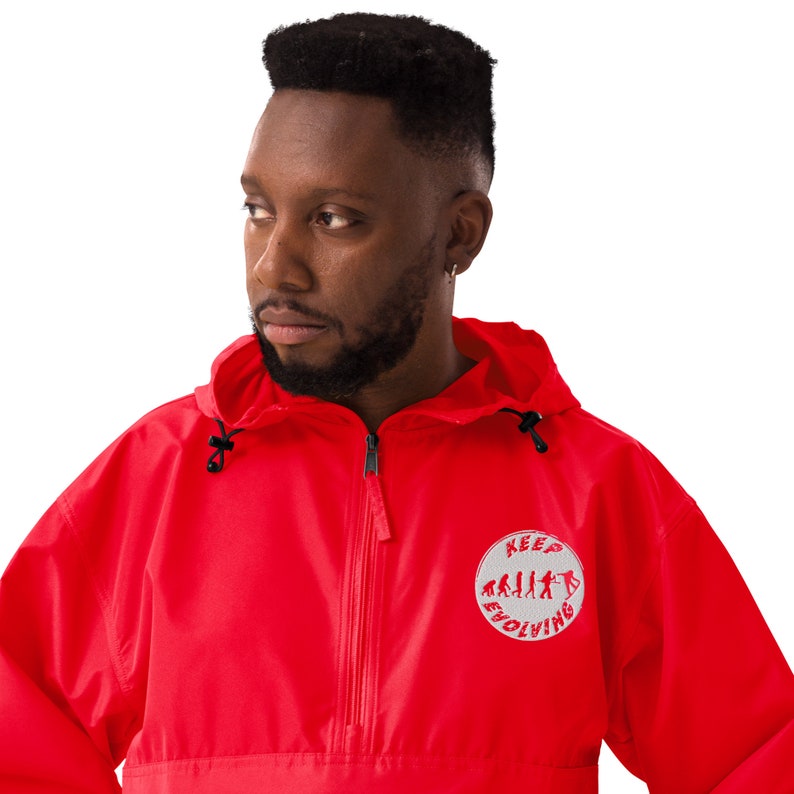 Champion Keep Evolving Jacket White LOGO - Etsy