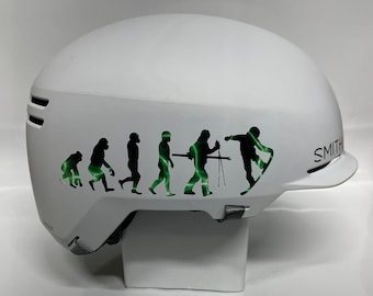 White Snowboarding Evolution Sticker - Etsy