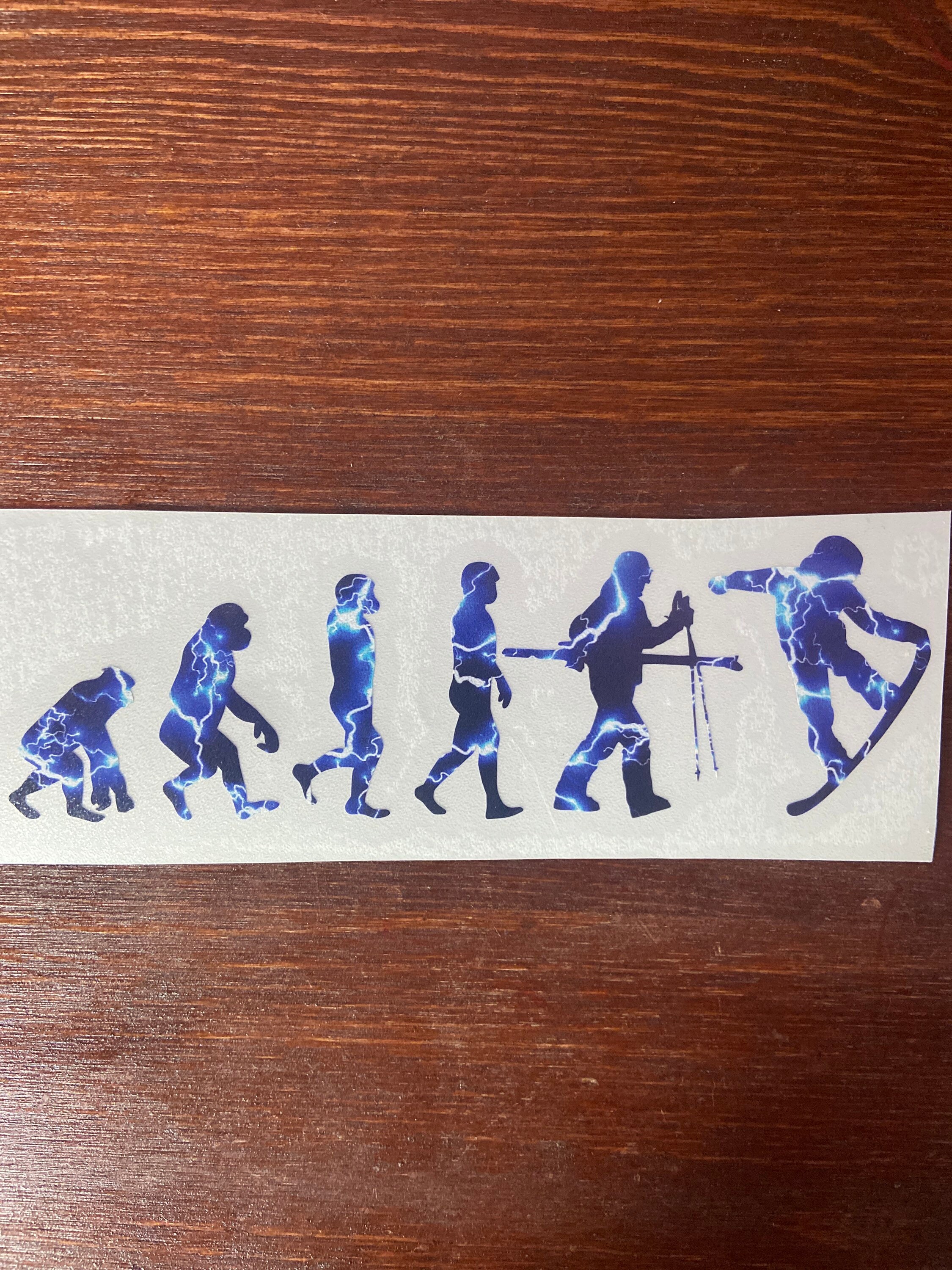 Lightning Snowboarding Evolution Sticker | Etsy