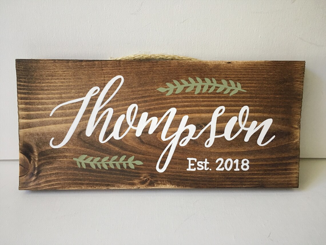 Custom Wood Name Sign hand-painted custom sign wood wall | Etsy