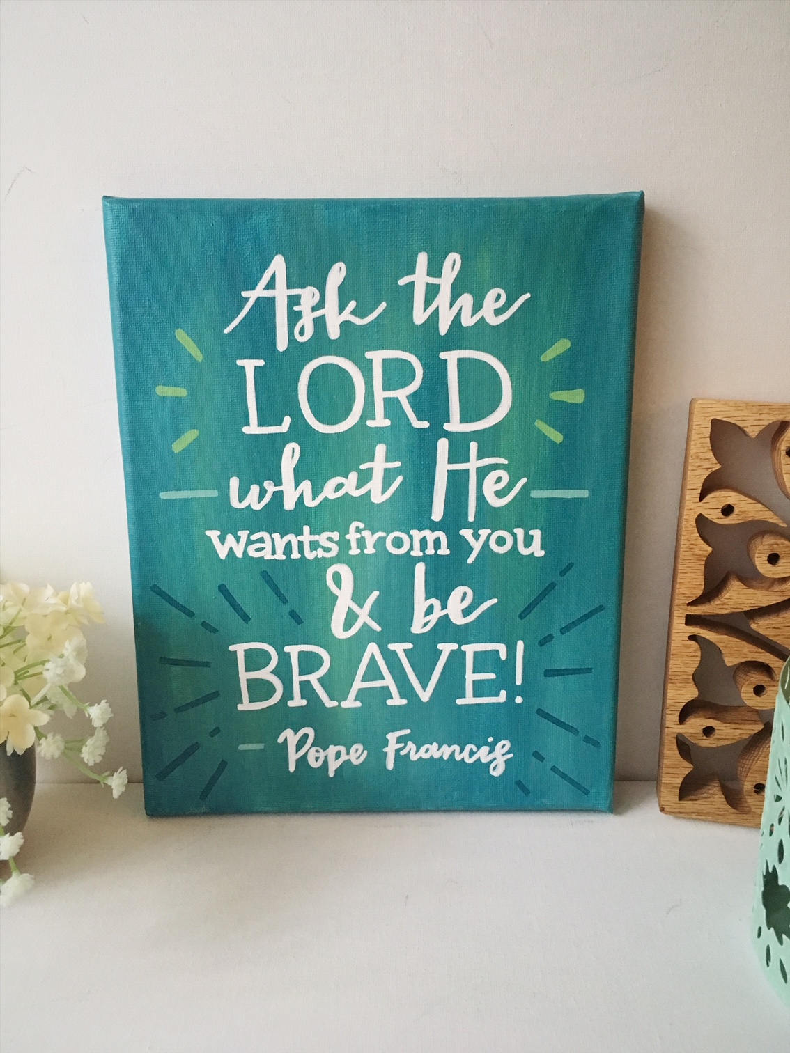 8x10 Canvas Painting ask the Lord What He - Etsy