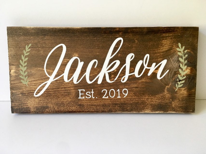 Custom Wood Name Sign hand-painted custom sign wood wall | Etsy