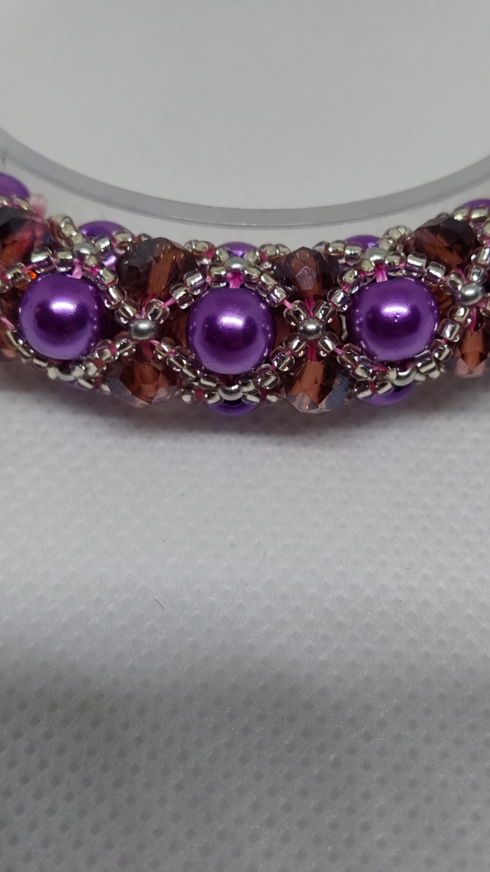 Purple Netted Beaded Rope Bracelet - Etsy