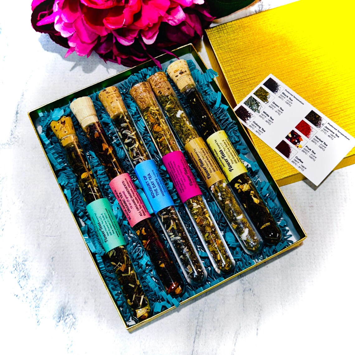 Choose 6 From 75+ Loose Leaf Tea Test Tube Samples Gift Box - Etsy