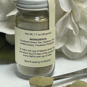 Matcha and Cream Tea Blend Stone Ground Green Tea and Vanilla Powders ...