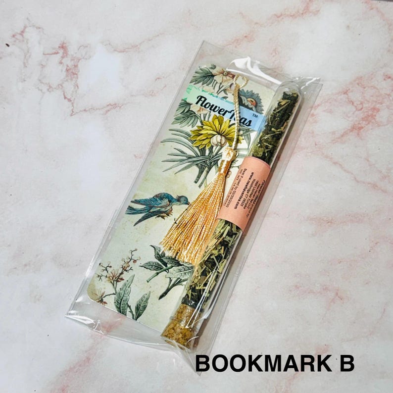 Bookmark and Loose Leaf Tea Samples in Test Tubes With Cork Top Variety ...