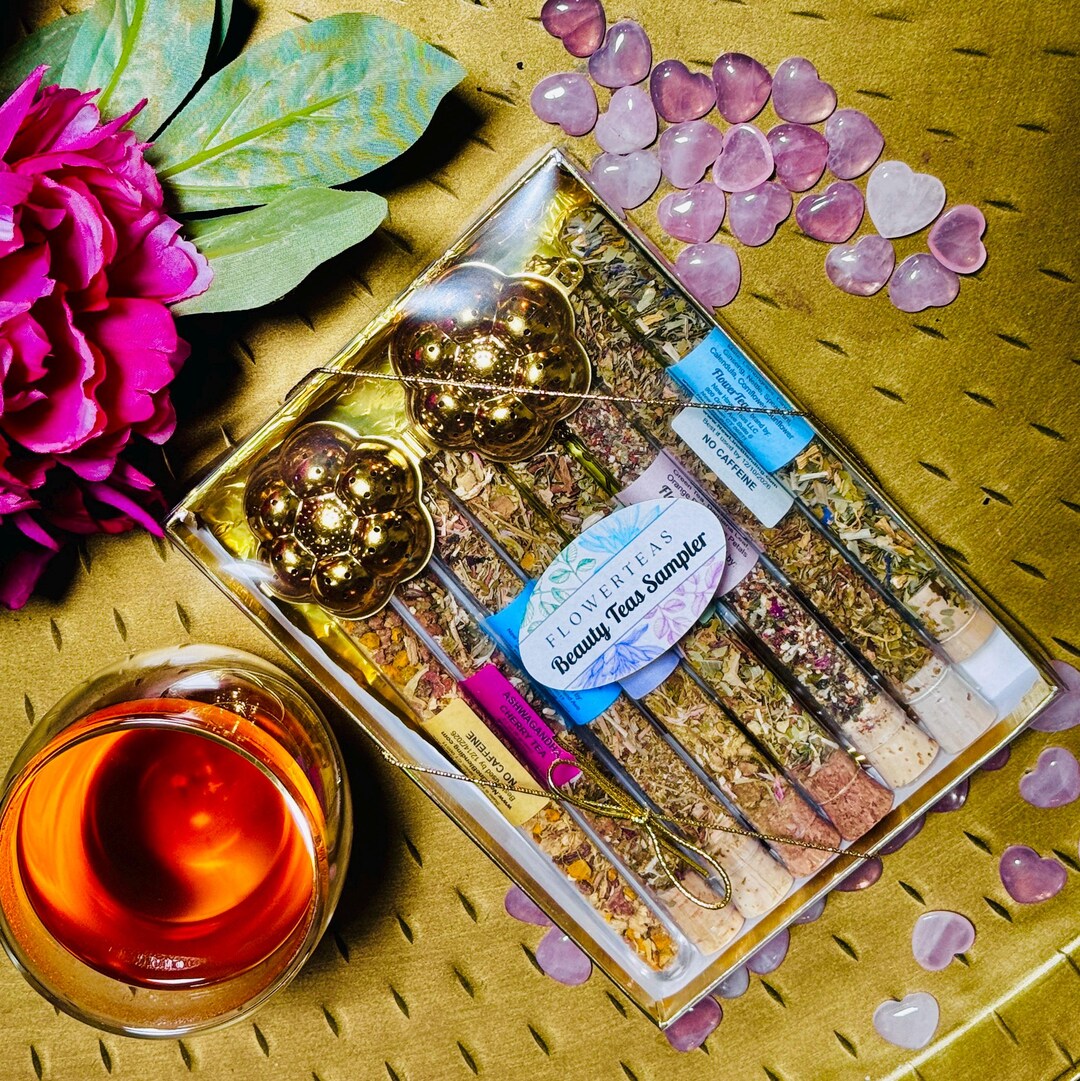 8 Beauty Tea Blends Loose Leaf Tea Test Tube Gift Set Sampler Box - Etsy