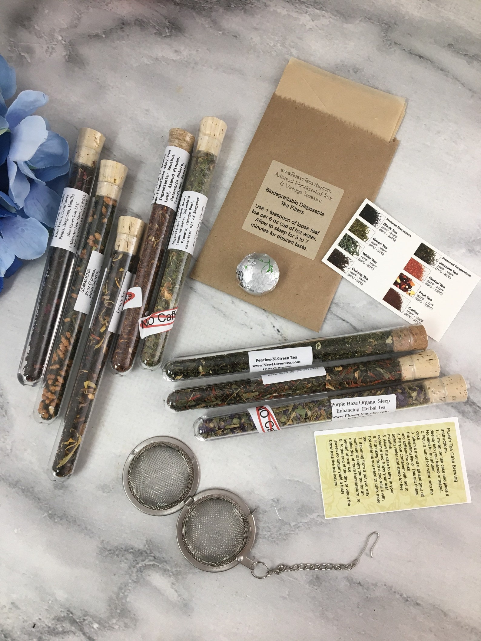 8 Assorted Blends Loose Leaf Tea Sampler Gift Set or Choose No | Etsy