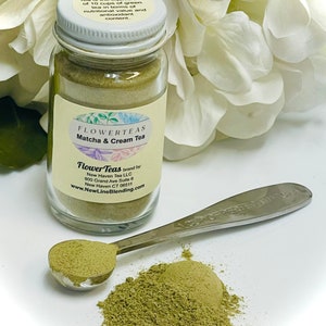 Matcha and Cream Tea Blend Stone Ground Green Tea and Vanilla Powders ...