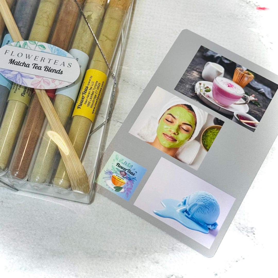 Matcha Recipe Card Latte, Blue Ice Cream, Face Mask DIGITAL DOWNLOAD - Etsy