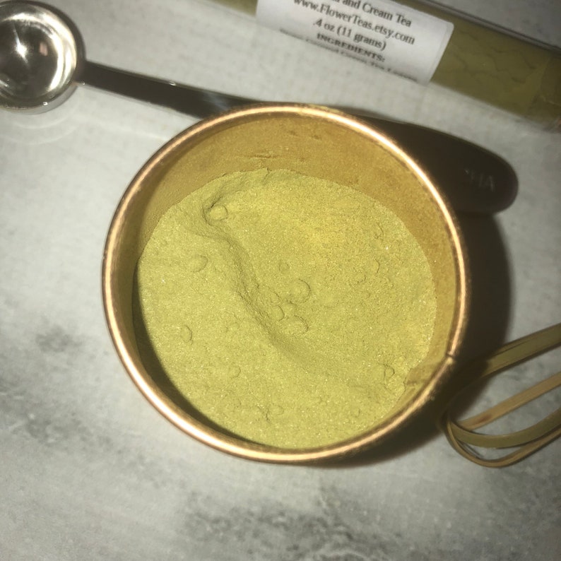 Matcha and Cream Tea Blend Stone Ground Green Tea and Vanilla - Etsy