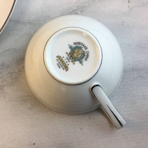 Noritake Lorene 5764 Tea Trio Vintage Blue Lavender Teacup Saucer ...