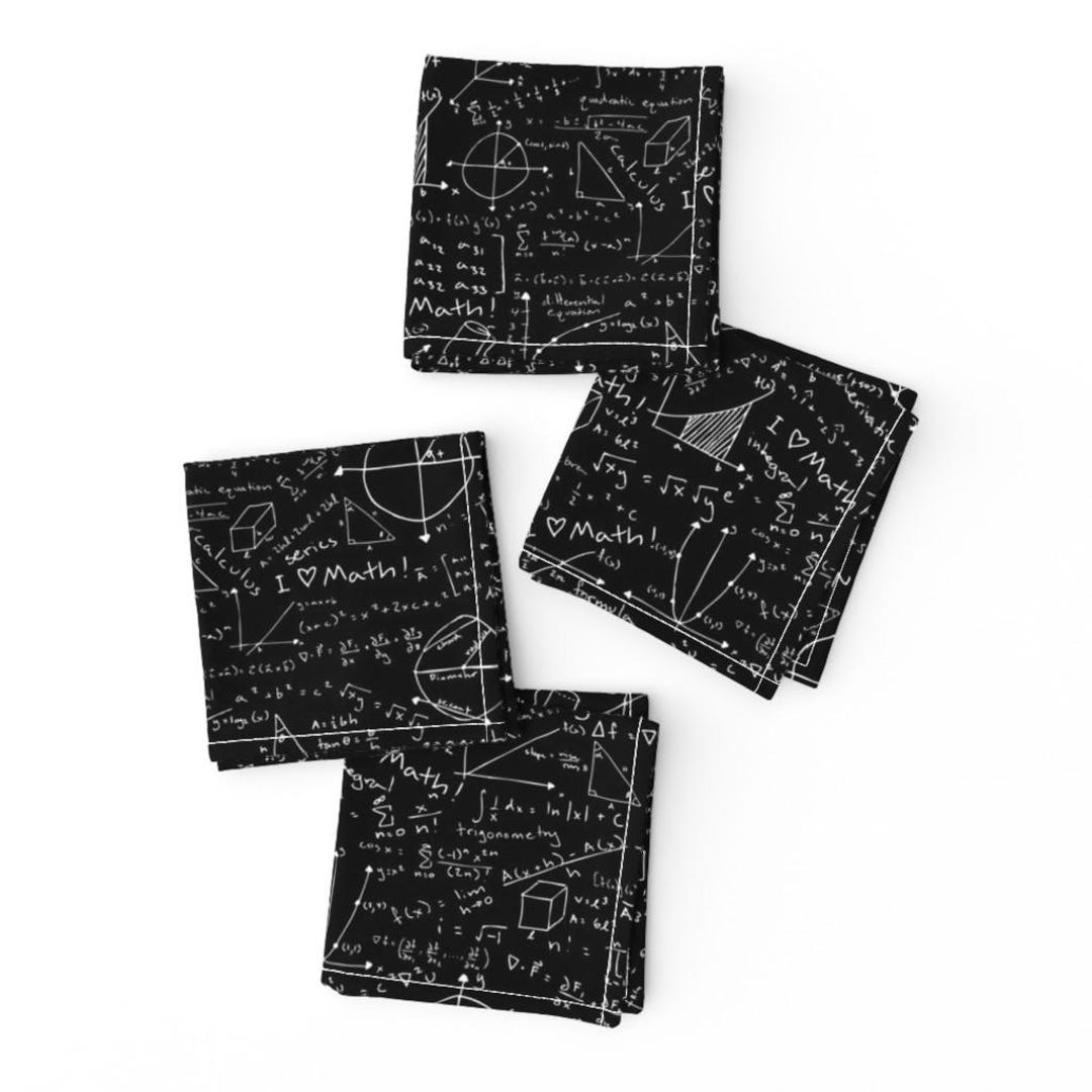Geek Chic Cocktail Napkins (set of 4) - Pages of Equations by Robyriker ...