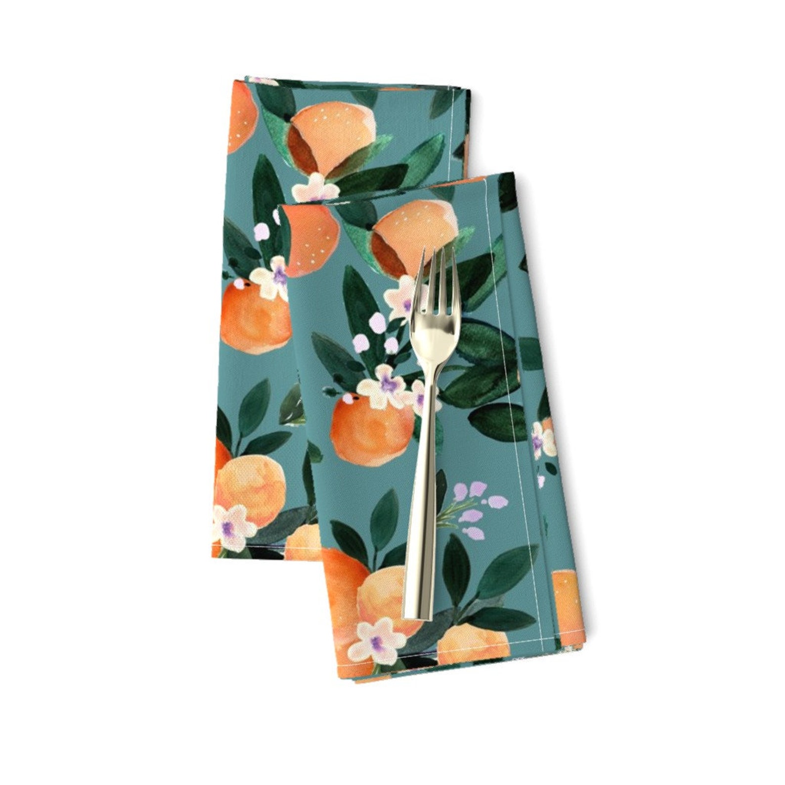 Citrus Flowers Dinner Napkins set of 2 Dear Clementine - Etsy