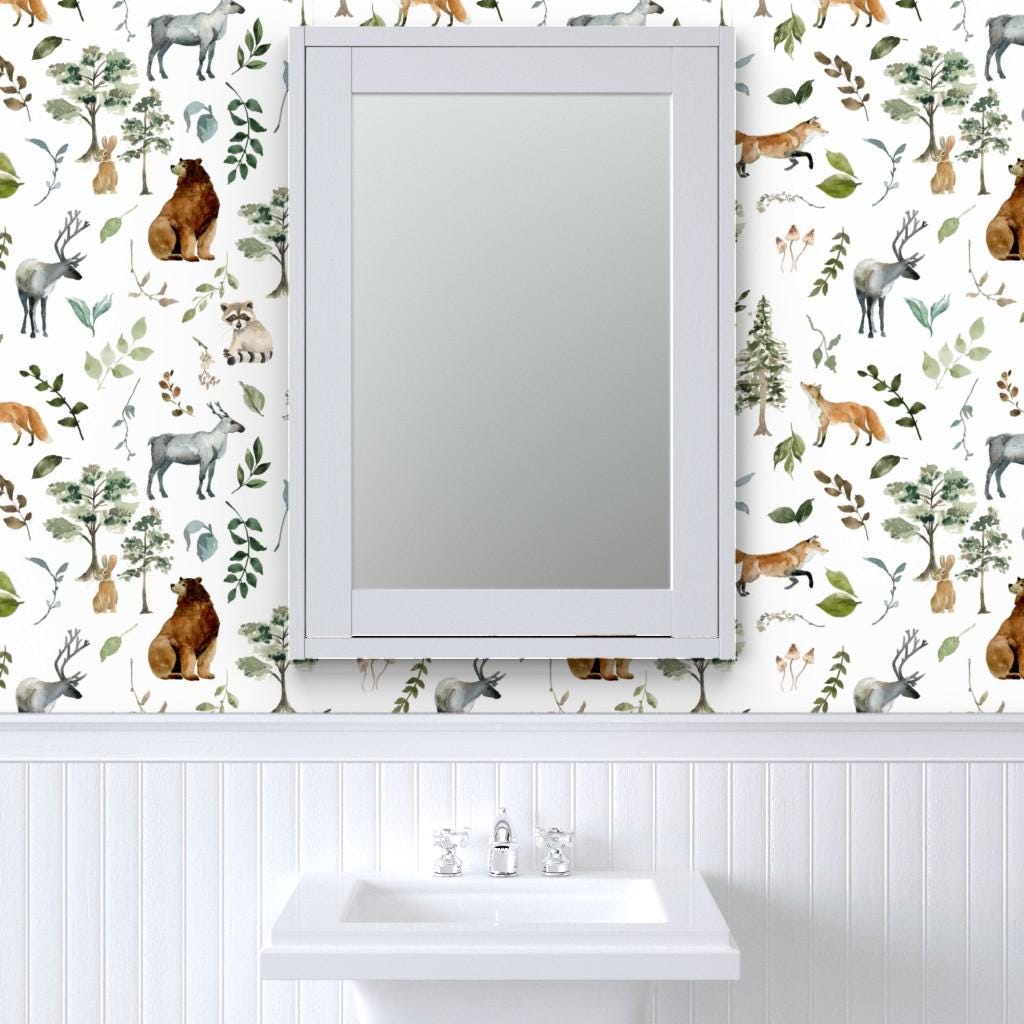 Small Scale Forest Non-pasted Wallpaper Woodland Animals Nature Fox ...