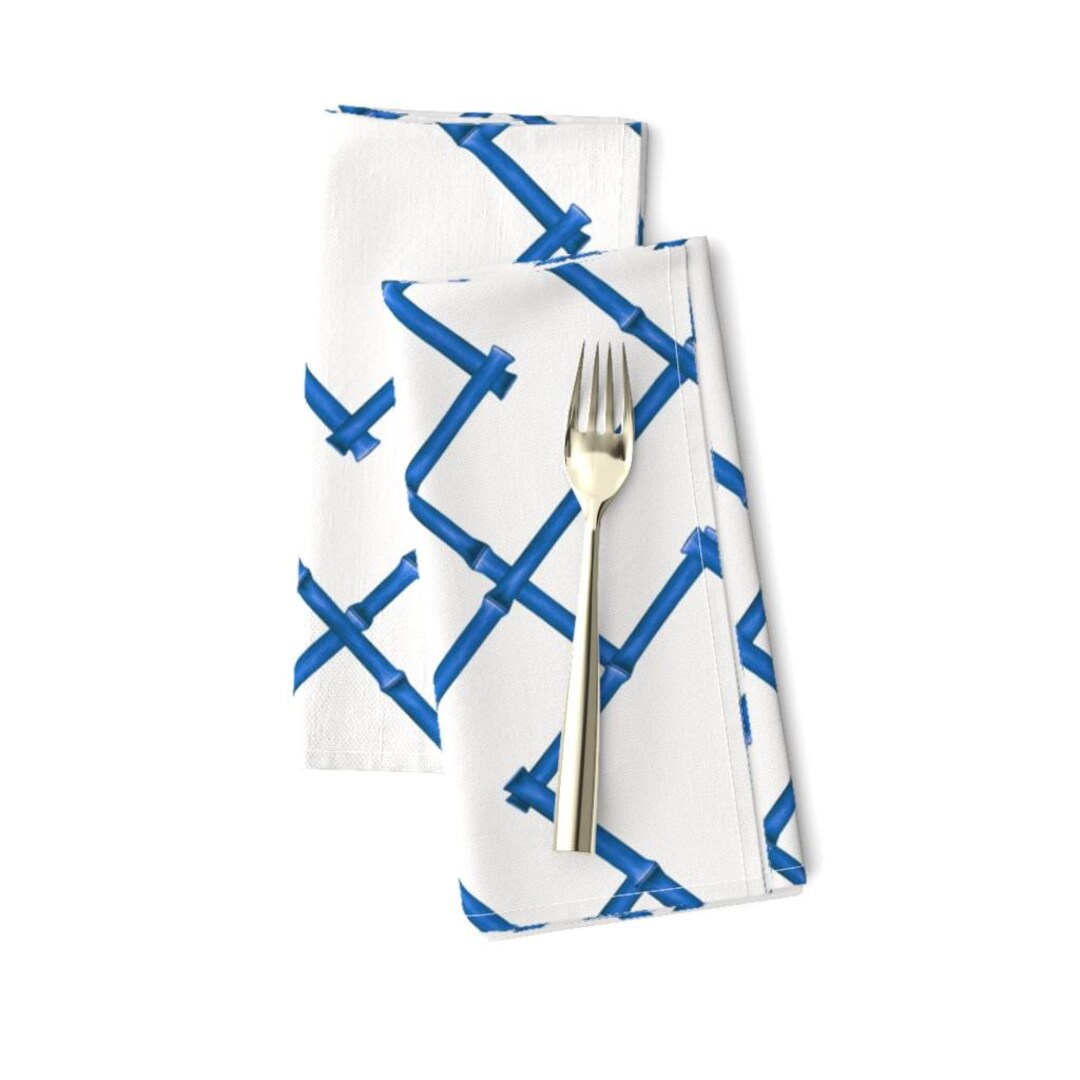 Bamboo Dinner Napkins (set of 2) - Osaka Trellis Cobalt by ...