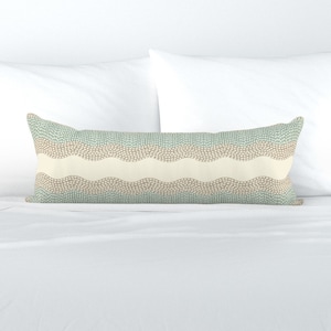 Sage Green and Tan XL Lumbar Pillow River in Cream by Mel_fischer ...
