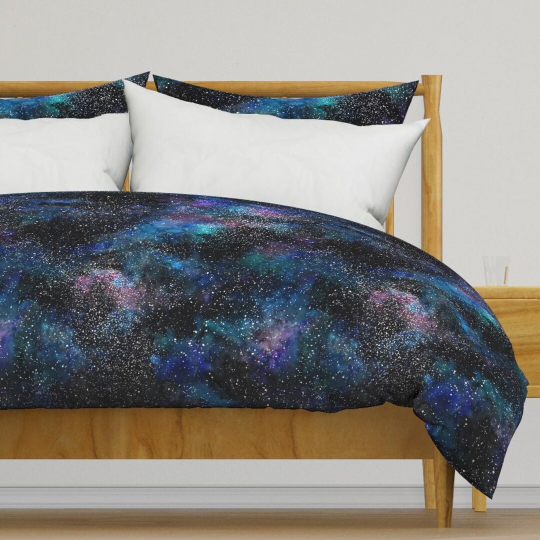 Celestial Watercolor Bedding - Galaxy Sky by Rebecca_reck_art ...