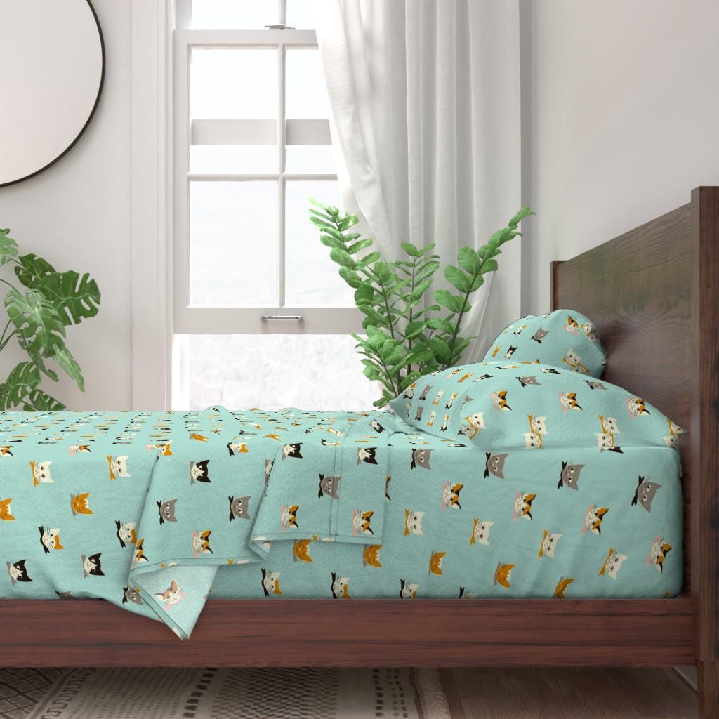 Cats Sheets - Vintage Kitties by Mintgreensewingmachine - Retro Look ...
