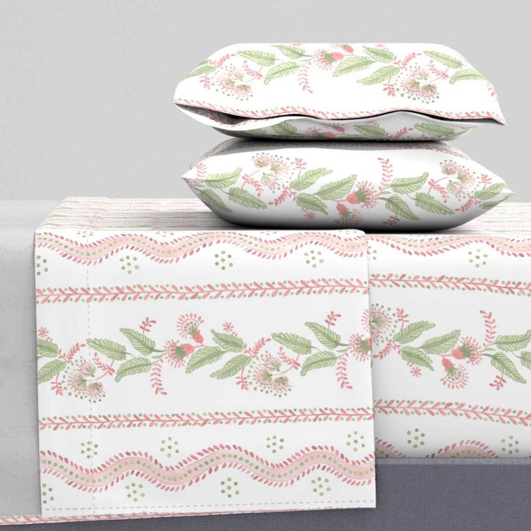 Pink Preppy Sheets - Alexis With Spring Green by Danika_herrick ...