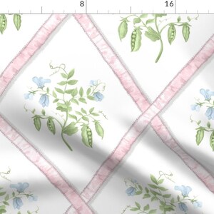 Pink Trellis Curtain Panel Eloise by Danika_herrick Ribbons Sweet Pea ...