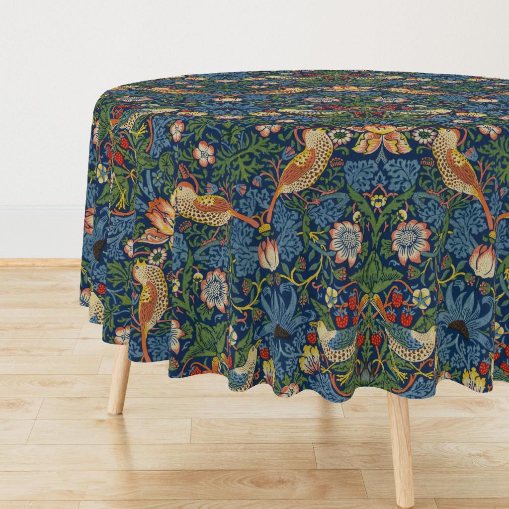 William Morris Tablecloth - Strawberry Thief by Peacoquettedesigns ...