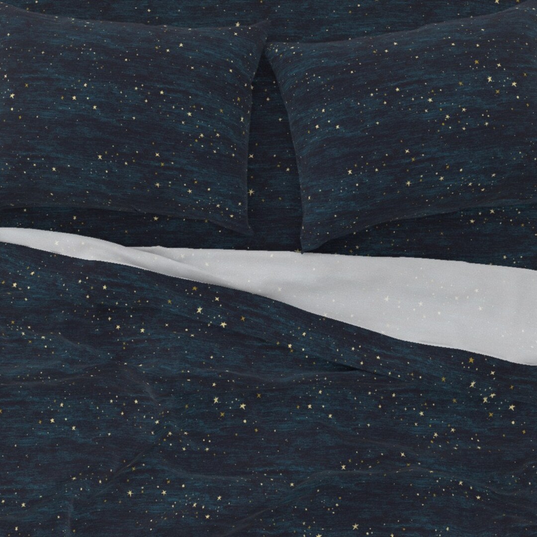 Nighttime Stars Sheets Night Sky Stars Midnight Blue by - Etsy