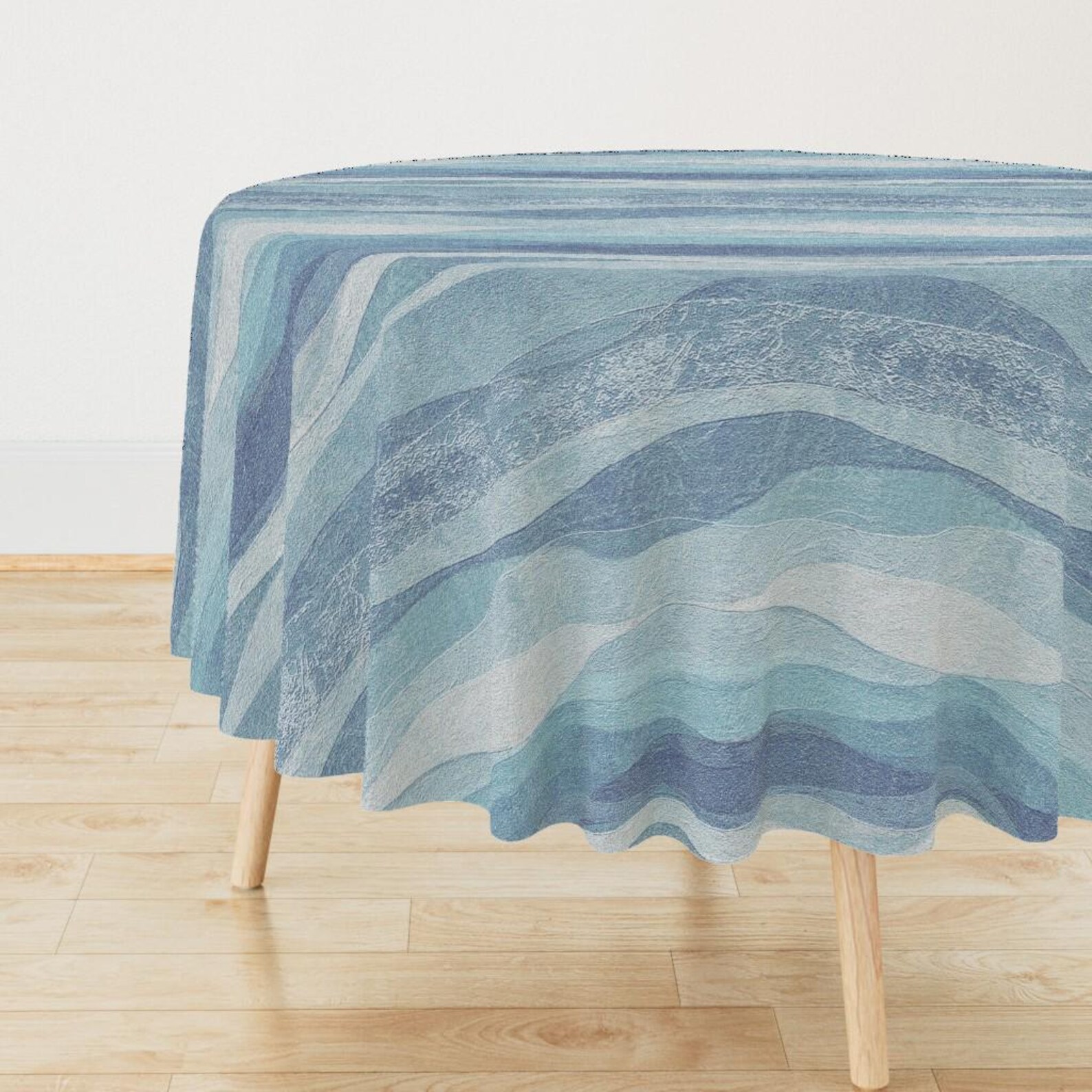 Abstract Ocean Wave Tablecloth - Wave Sky Blue by Wren_leyland ...