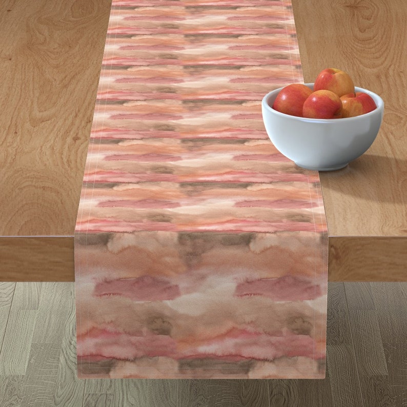 Watercolor Table Runner Autumn Colors Fall Leaf by - Etsy