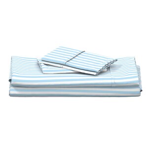 Baby Blue Stripe Sheets - Light Blue Stripe by Littlemisscrow - Pastel ...