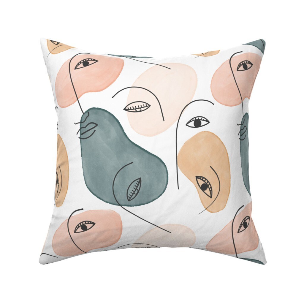 Square Pillow Line Drawing