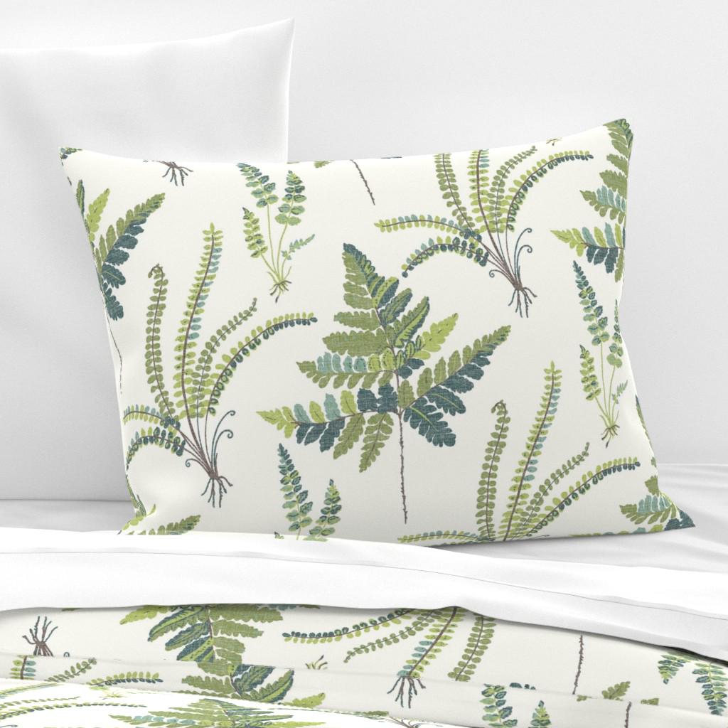 Green Leaves Bedding - Fern Botanical by Melissahyattfabrics - Ferns ...