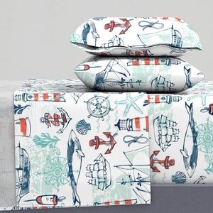 Nautical Ships Sheets Nautical Pacific by Ohn_mar_win Watercolor Ocean ...